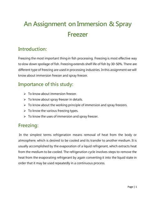 freezing and chilling in fish processing | PPT | Fish and Aquariums | Pets