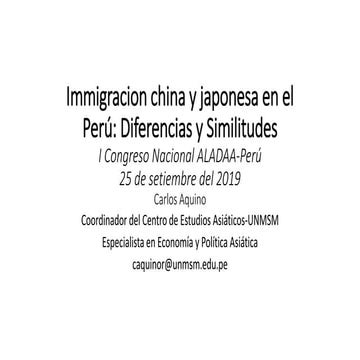 Immigracion china y japonesa en el peru | PPTX