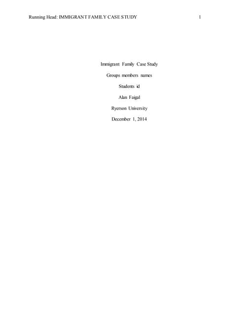 Family case study presentation | PPT