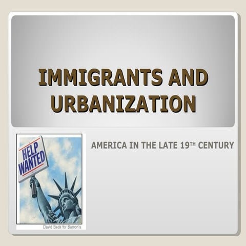 Immigrants and cities | PPT