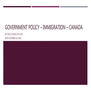 Immigration - Canada - Analysis and Recommendations | PPTX