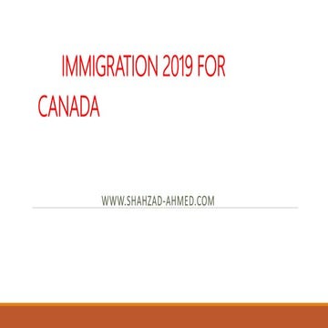 Immigration 2019 for canada. | PPT