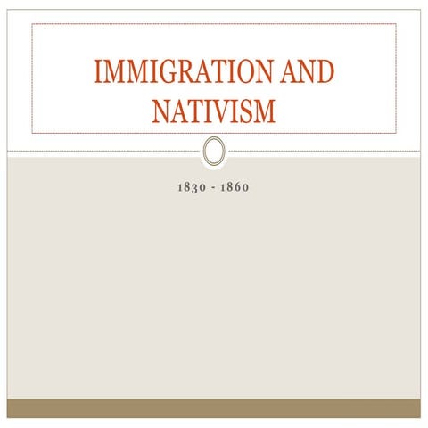 Immigration and nativism 5 | PPTX