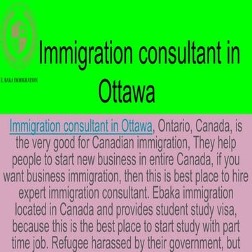 immigration consultant in Ottawa | PPT