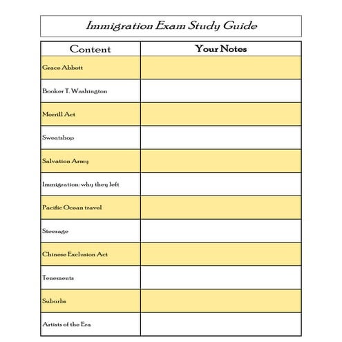 Immigration final exam study guide | PDF