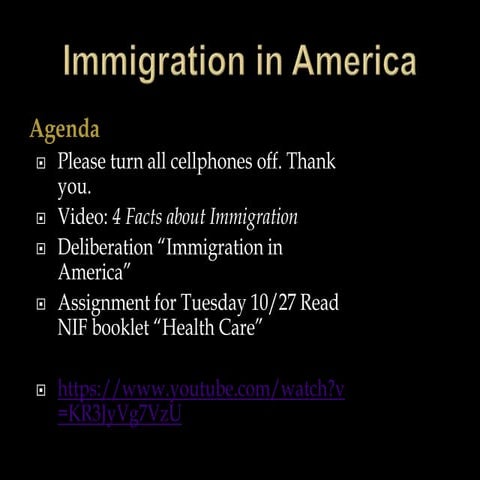 Immigration in America | PPTX | Politics