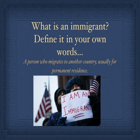 Immigration intro | PPT