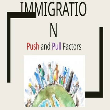 Immigration - Push and Pull Factors Powerpoint | PPTX | Science