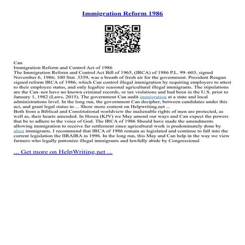 Immigration Essay Outline | PDF