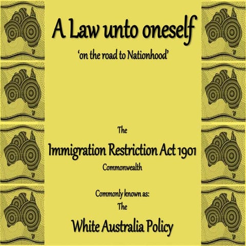 'A Law unto Oneself" - The Road to Nationhood - The Immigration ...