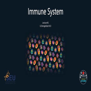 Immunology Lecture 1 Immunity And Cells Ppt