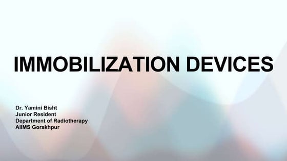 Immobilization device in radiotherapy | PDF