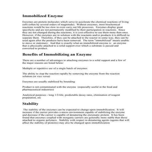 enzyme immobilization | PPT