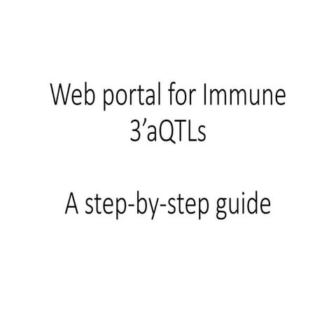 Immune 3a qtl_website | PPTX