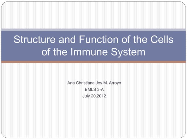 Cells of the immune system | PPTX
