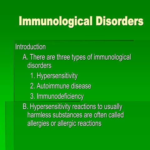 Immune disorders | PPTX