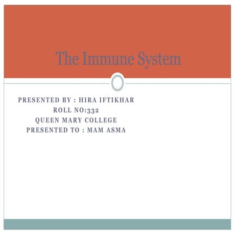 Introduction to immune system | PPT