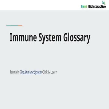 ImmuneSystem-Glossary-CL.pptx / info inmuno | PPTX