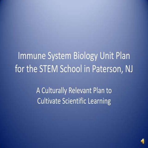 Immune system biology unit plan for the stem | PPT