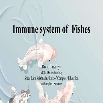 Immune system of fishes by Divya Tarsariya.pptx
