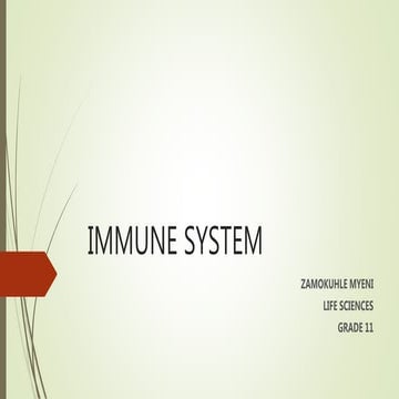 Immune system slides | PPTX