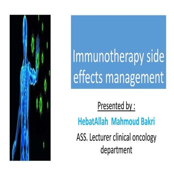 Immune therapy se management | PPTX