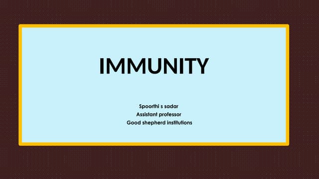 Immunity | PPTX