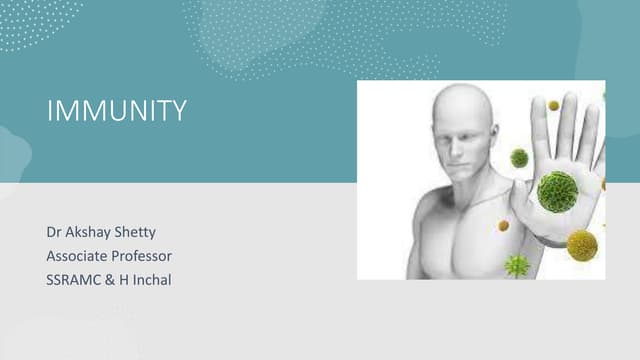 Immunity Its Classification Pptx By Dr Akshay Shetty Pptx
