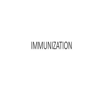 Vaccines And Immunization Presentation Pptx