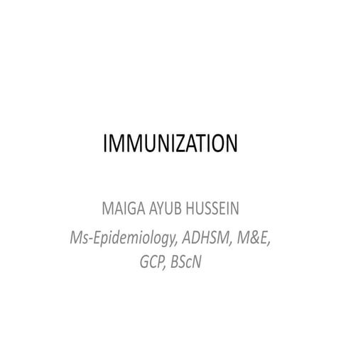 Immunization And Vaccines 1 Pptx