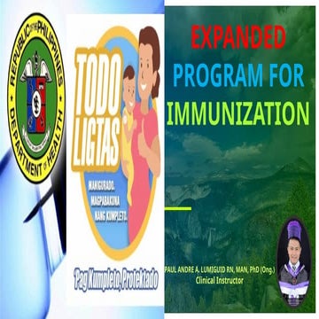 IMMUNIZATION PROGRAM IN THE PHILIPPINES - | PPTX