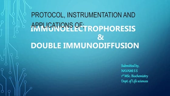 Double immunodiffusion technique | PPTX