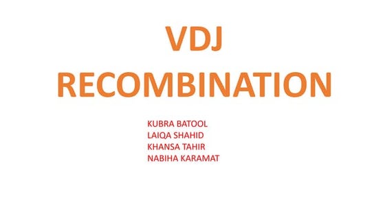 Mechanism of vd(j) recombination and generation of antibody diversity | PPT
