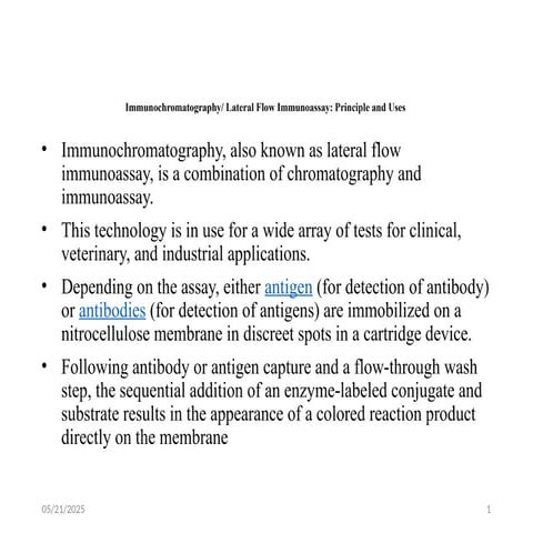 Immunochromatography.pptx rapid tests kits | PPT