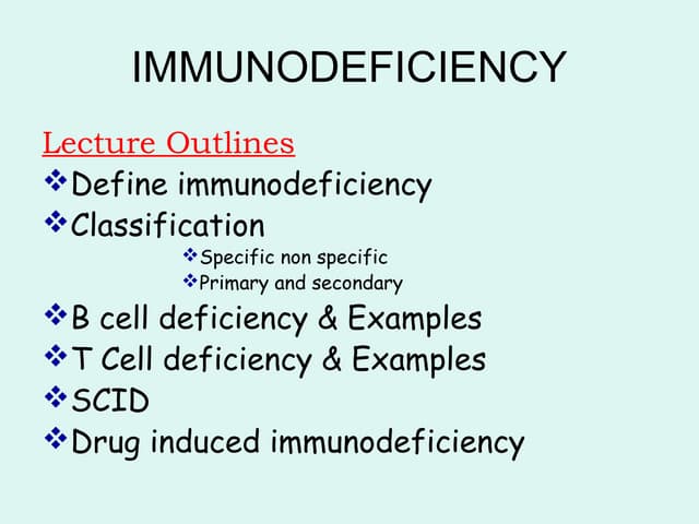 IMMUNODEFICIENCY DISEASES | PPTX