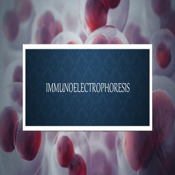 Immunoelectrophoresis | PPTX