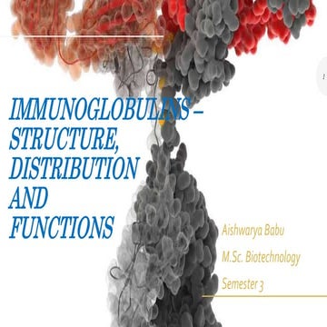 Immunoglobulins – structure, distribution and functions | PPTX
