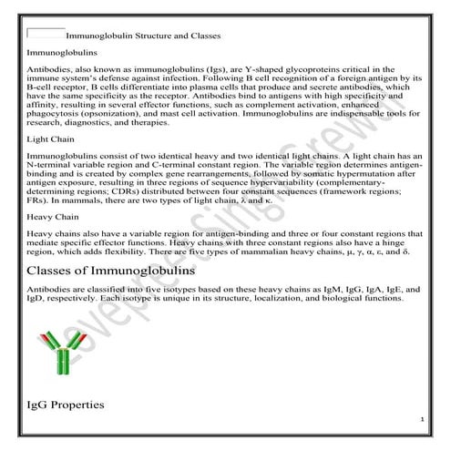 Immunoglobulin Structure and Classes.docx