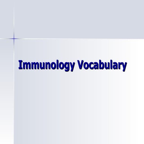 Immunology Basic Terms | PPT