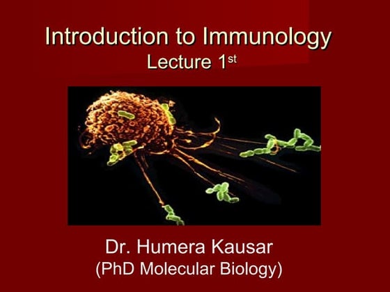 Introduction to Immunology | PPT