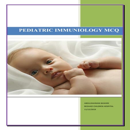 PEDIATRIC IMMUNOLGY MCQ | PDF