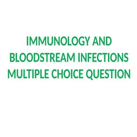 Immunology MCQs for exam preparation for proffs | PPTX