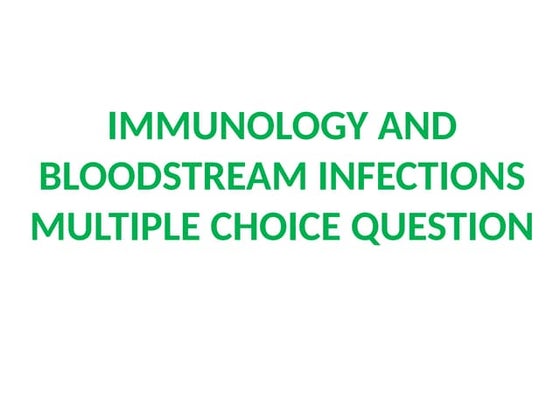 Immunology and immunodiagnostics mcq | PDF