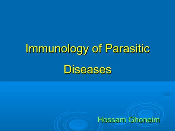 parasitic infection immune response and mechanism of evasion | PPT