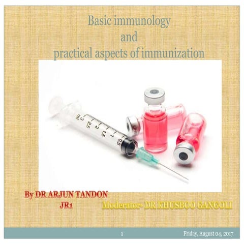 Immunology of Vaccination - Dr Arjun Tandon | PPTX
