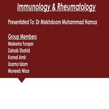 Immunology & Rheumatology Presentation.pptx