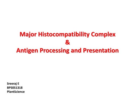 Major Histocompatibility complex | PPT
