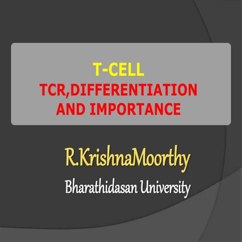 T Cell and its differentiation | PPTX