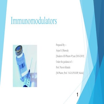 Immunostimulants & immunosuppressants | PPTX