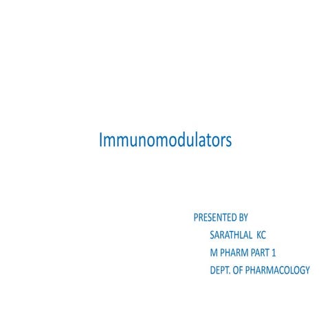 Immunomodulators | PPTX